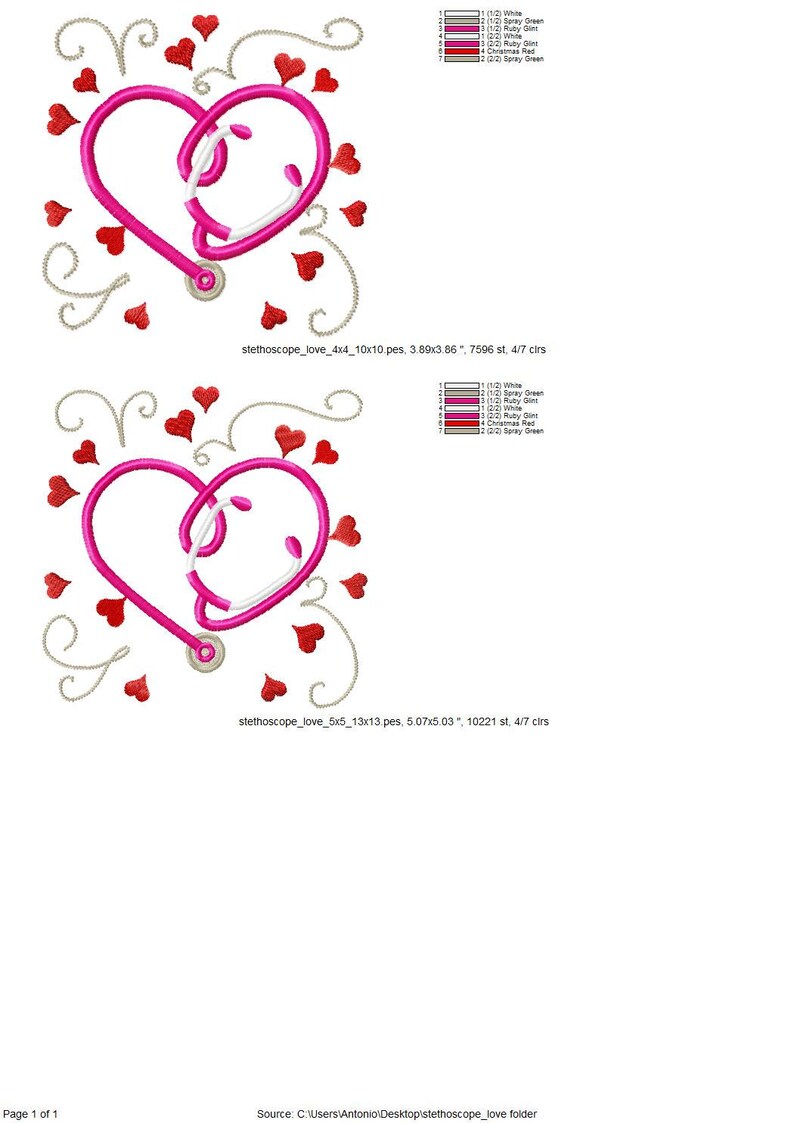 Stethoscope Doctor Therapist Nurse Heart Shape Stethoscope Heartbeat ...
