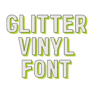 Block Glitter Shadow Font HTV Glitter Monogram Sparkle Effect Alphabet ...