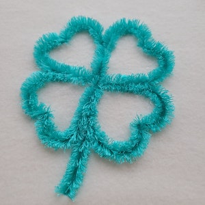 Fluffy Clover Leaf Flower Fringed Fluffy Shamrock Fringe ITH in the ...