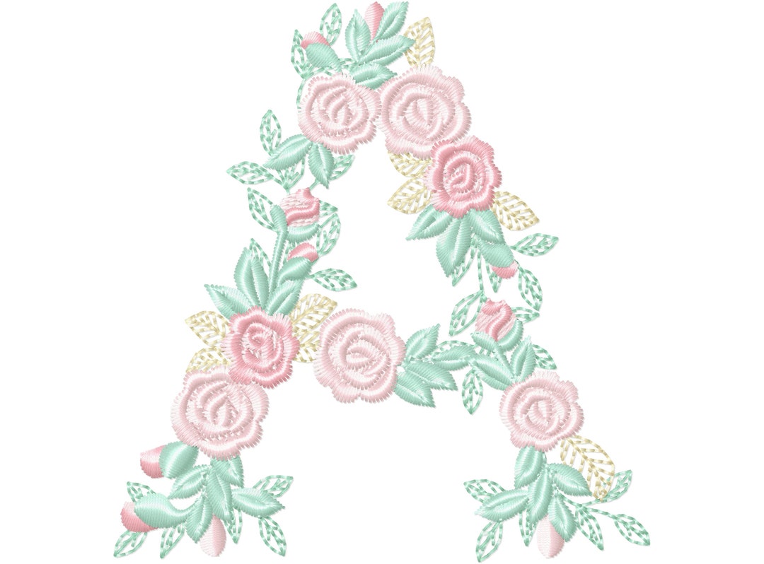 Delicate Roses Floral Letter A Garden Flag Monogram Flowers Flower ...