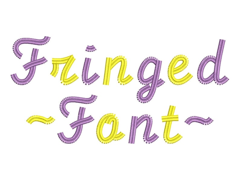 Fringed Handwriting Fluffy FONT Machine Embroidery Designs in Assorted ...