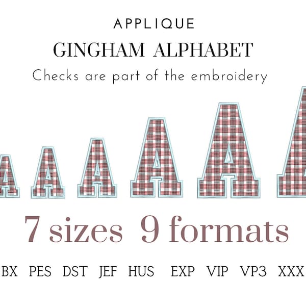 Block Gingham Font - Etsy