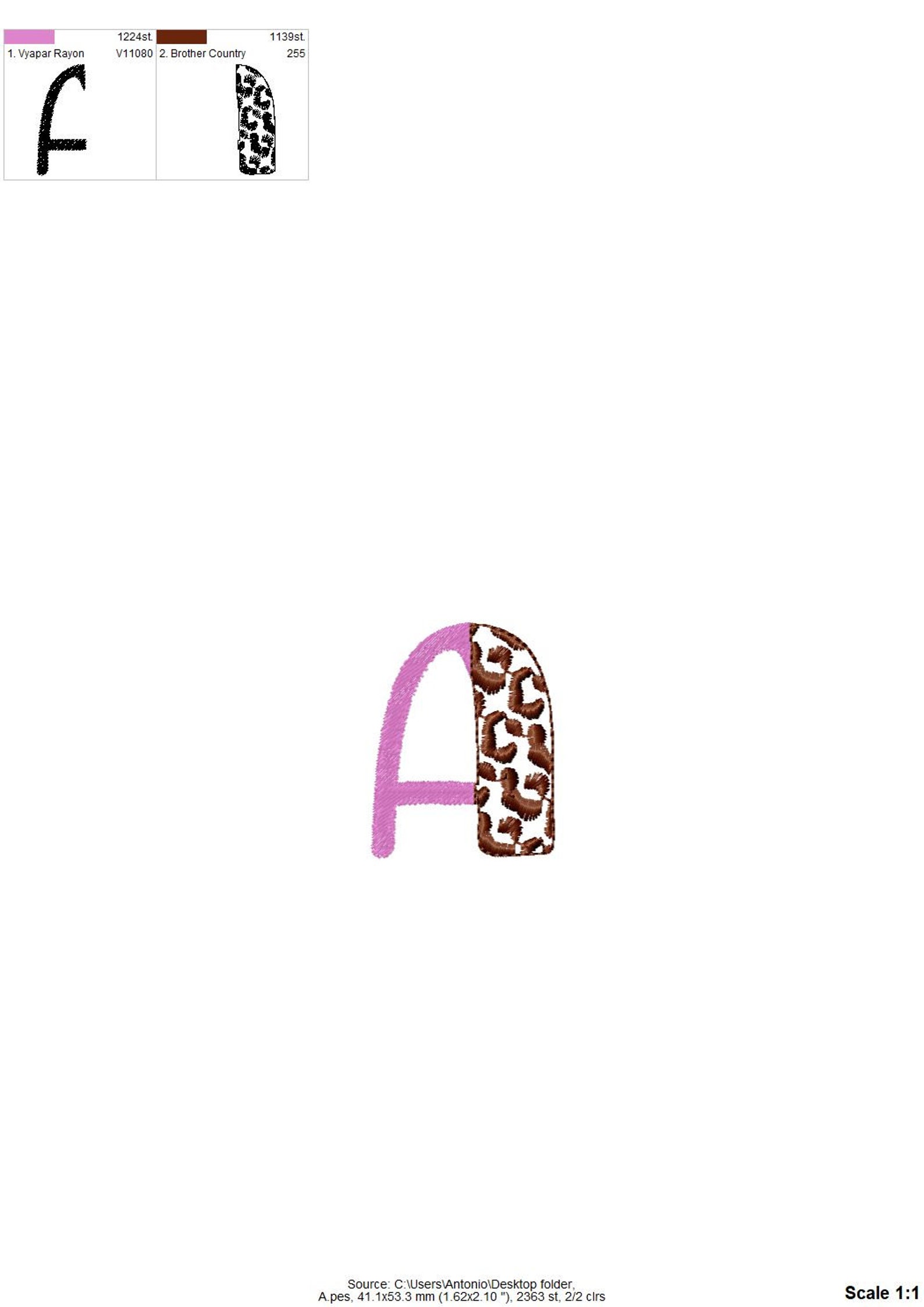 Split Font Leopard Spots and Fill Stitch Duo Font 2 Colors Alphabet ...