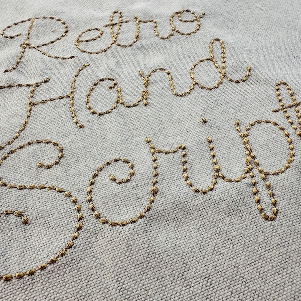 Script Hand Stitch - Etsy