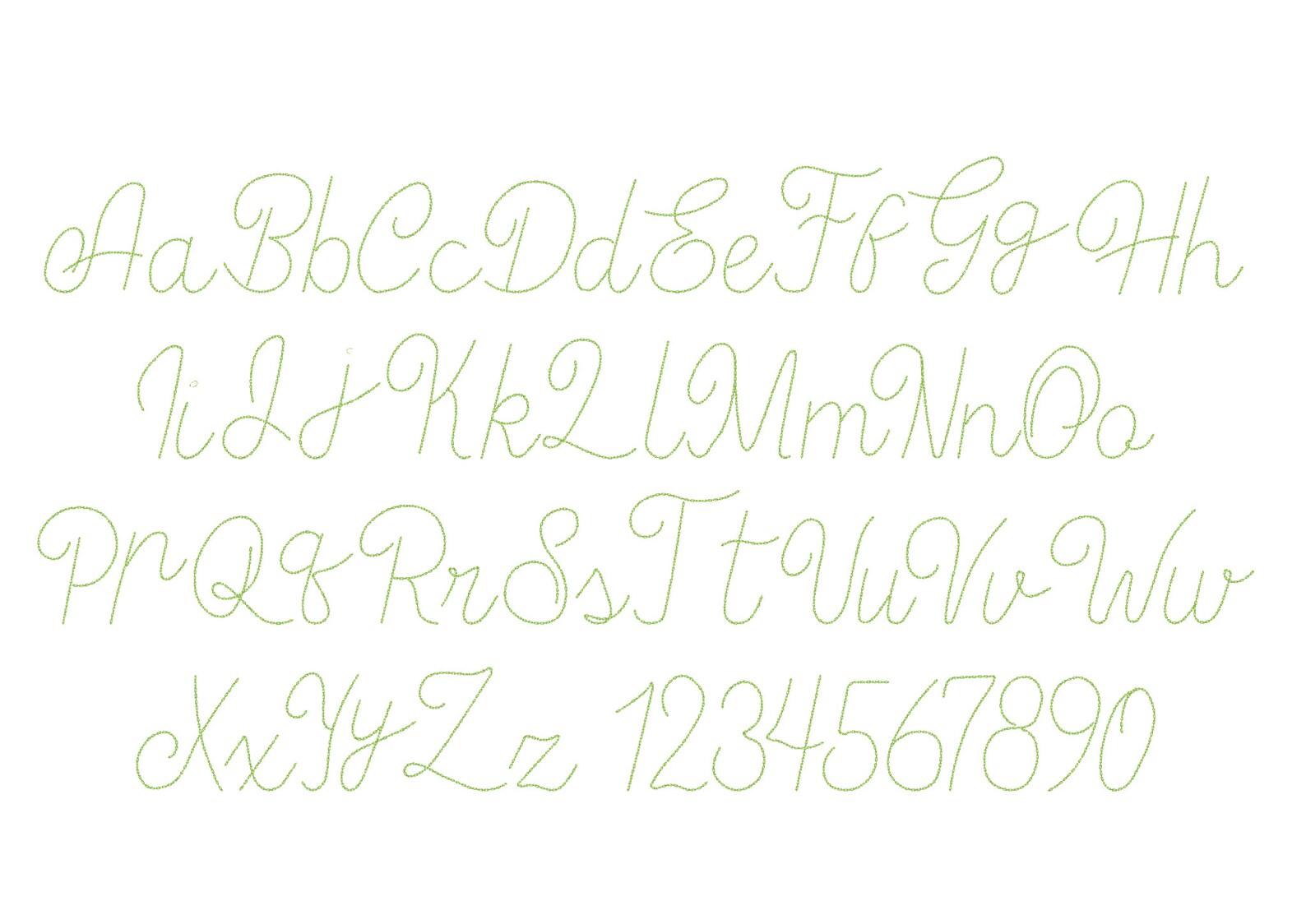 Classic Hand Stitch Effect FONT Machine Embroidery Designs in Assorted ...