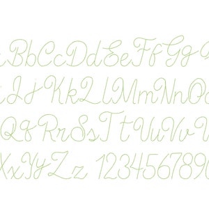 Classic Hand Stitch Effect FONT Machine Embroidery Designs in Assorted ...