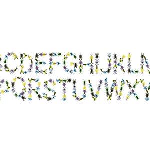 Spring BUGS Font Buggy Alphabet Uppercase Letters Monogram Machine ...