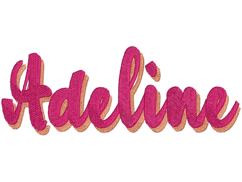 Adeline Script Shadow Font Fill Stitch Machine Embroidery Designs in ...