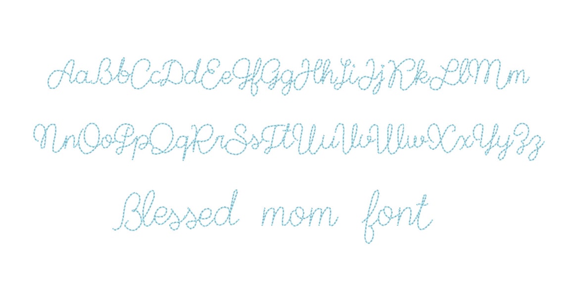 Handwriting Font, Mini Micro Alphabet Letters, Line Outline Stitch ...