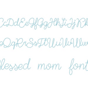 Handwriting Font, Mini Micro Alphabet Letters, Line Outline Stitch ...
