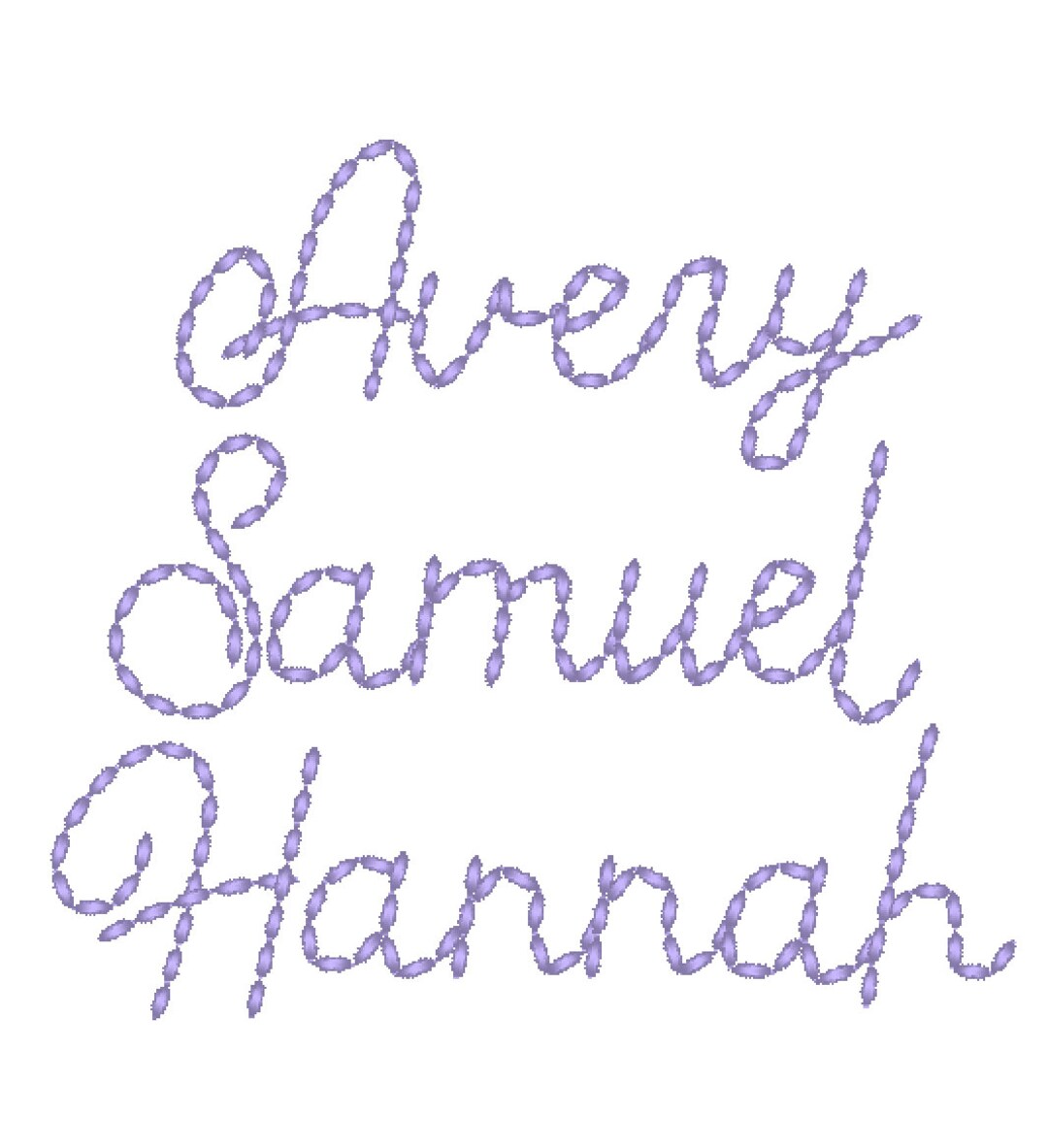 Classic Hand Stitch Effect FONT Machine Embroidery Designs in Assorted ...