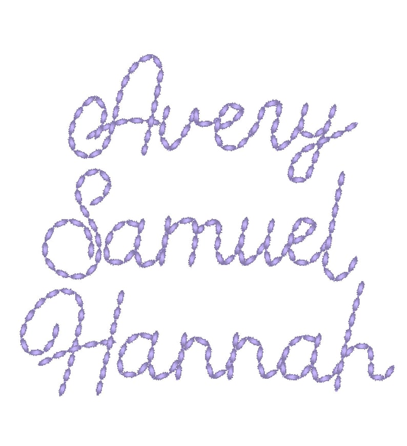 Classic Hand Stitch Effect FONT Machine Embroidery Designs in - Etsy