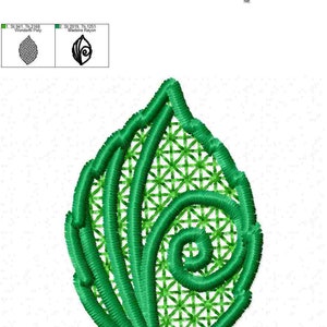 Leaves Mini Accent FSL Freestanding Lace Machine Embroidery Designs in ...