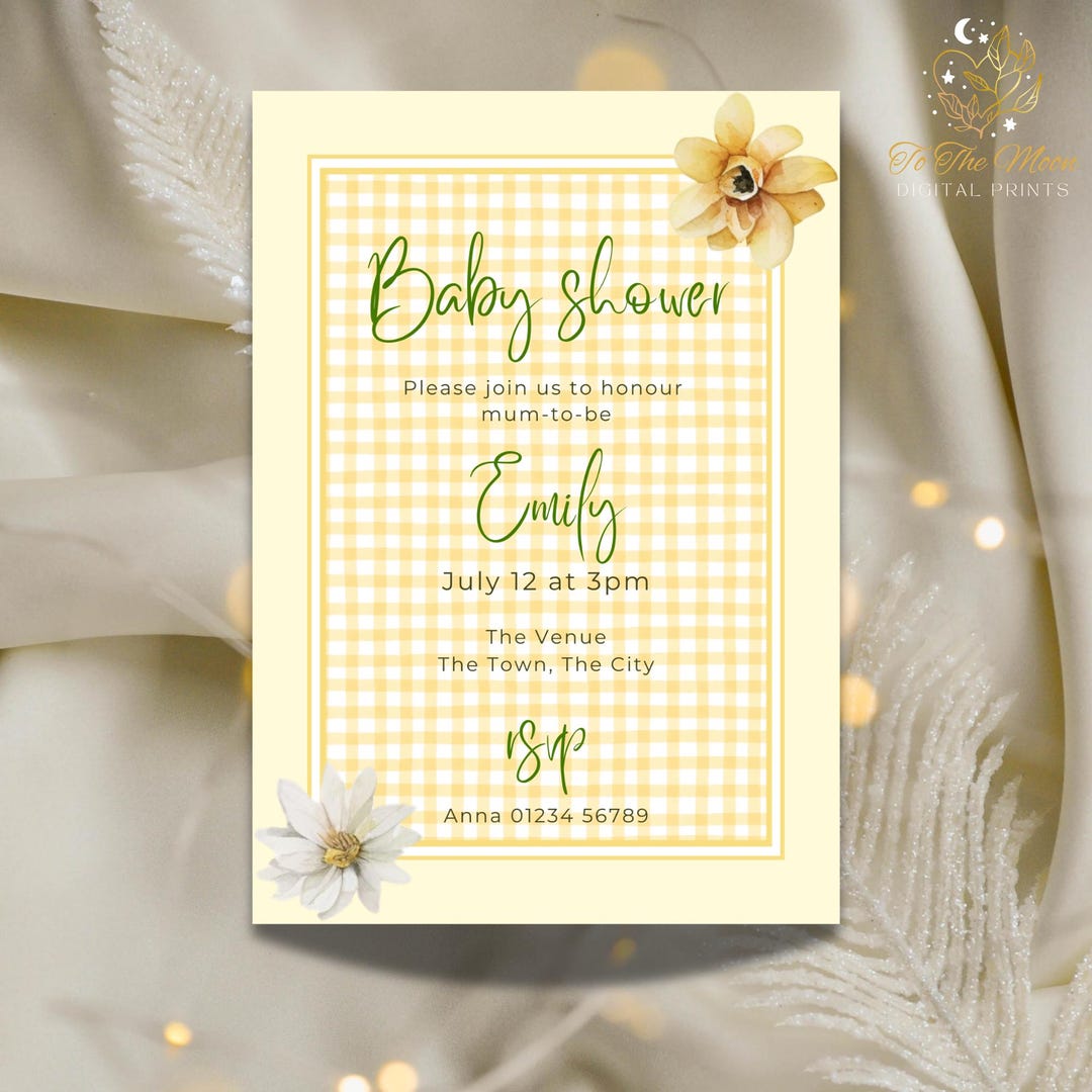 Baby Shower Invitation Template • Editable Canva Invite • Printable ...