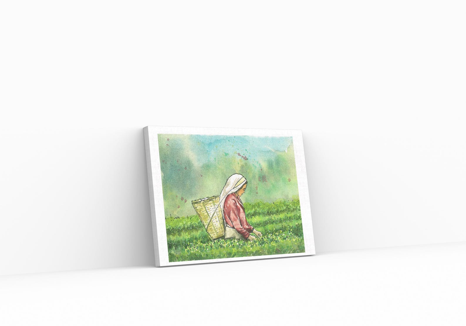 Sri Lanka Tea Plucker Watercolor Art Print: Asian Travel Poster - Etsy