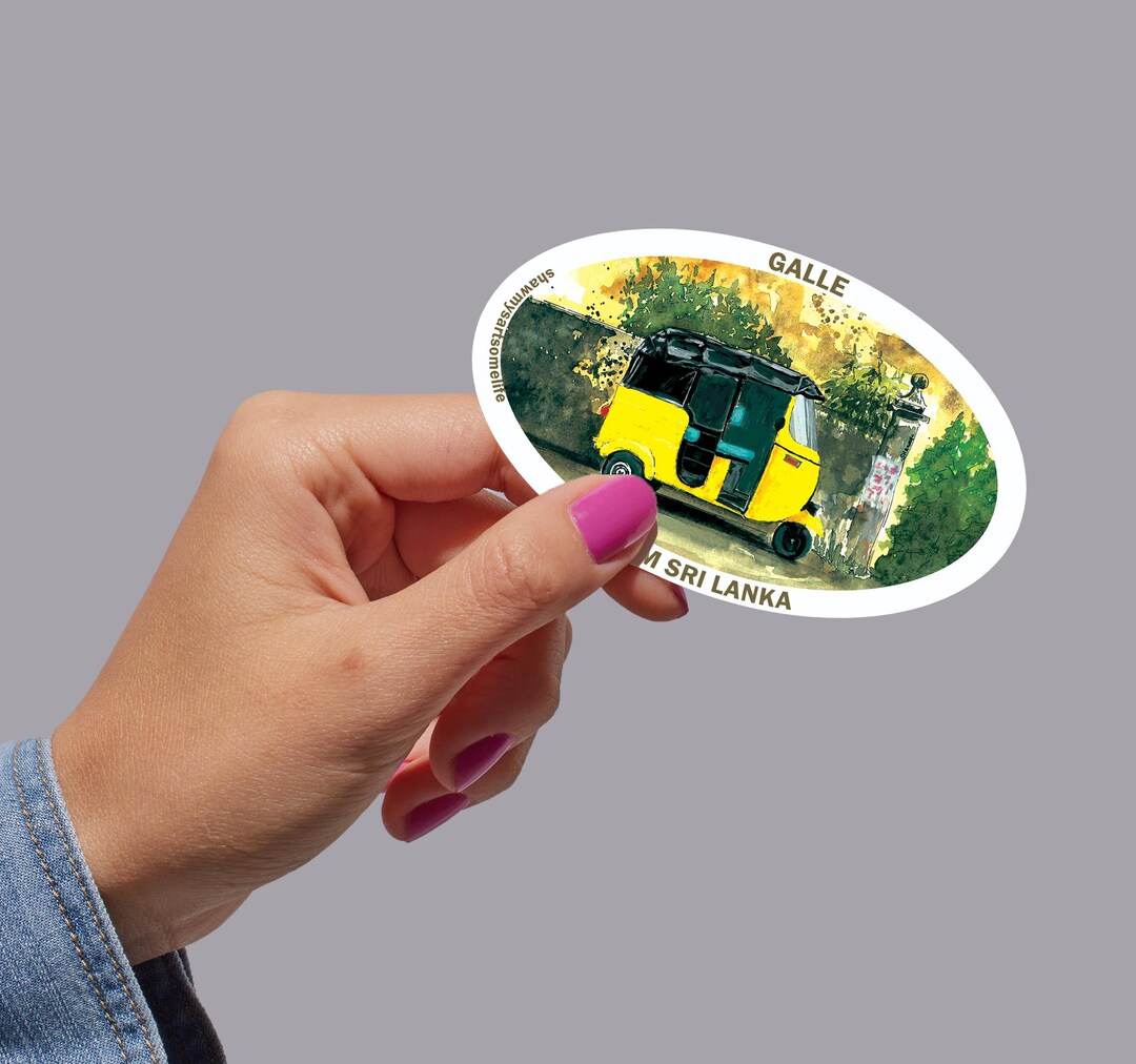 Galle Tuk Tuk Sticker: Sri Lanka Travel Souvenir, Waterproof Vinyl ...