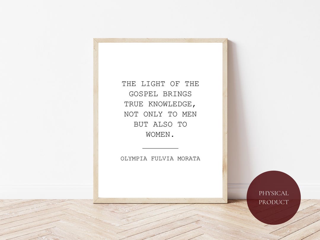 Olympia Fulvia Morata Reformation Quote Print: Christian Wall Art - Etsy