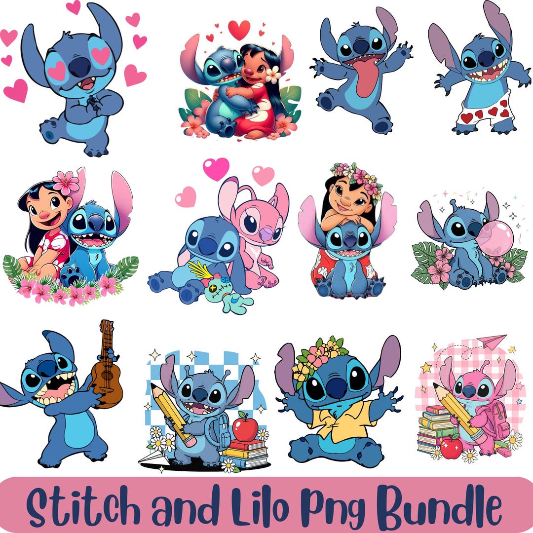 Stitch Svg, Stitch Bundle, Stitch Clipart, Stitch Png, Lilo and Stitch ...