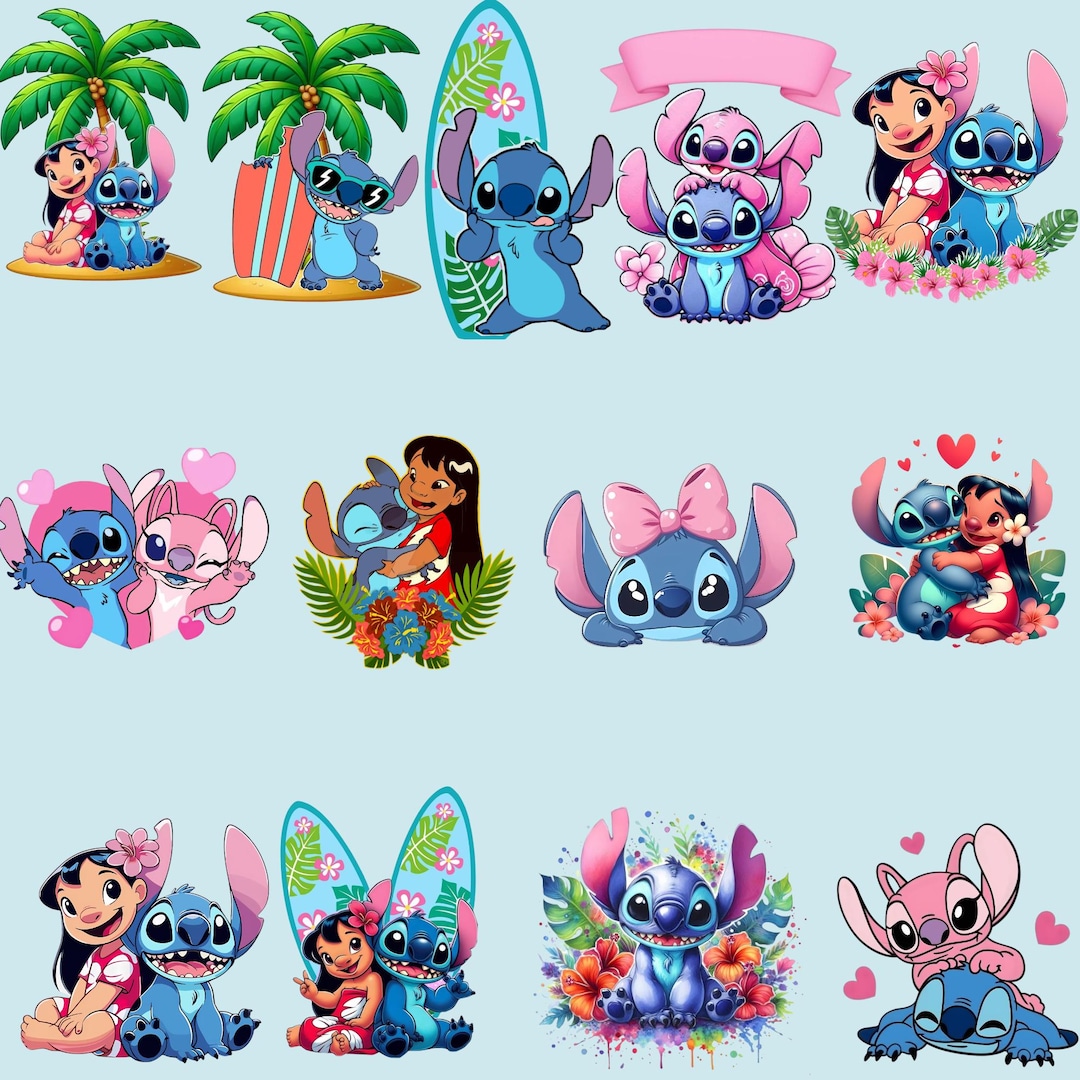 Lilo and Stitch Watercolor Clipart, Lilo & Stitch Clipart, Cute Lilo ...