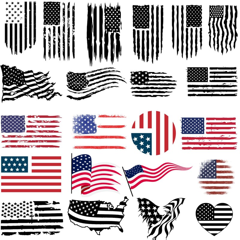 Rolling American Flag Art - Etsy