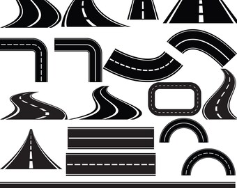 Road Svg Bundle,road Clipart, Road Cut File, Highway Svg, Road Dxf ...
