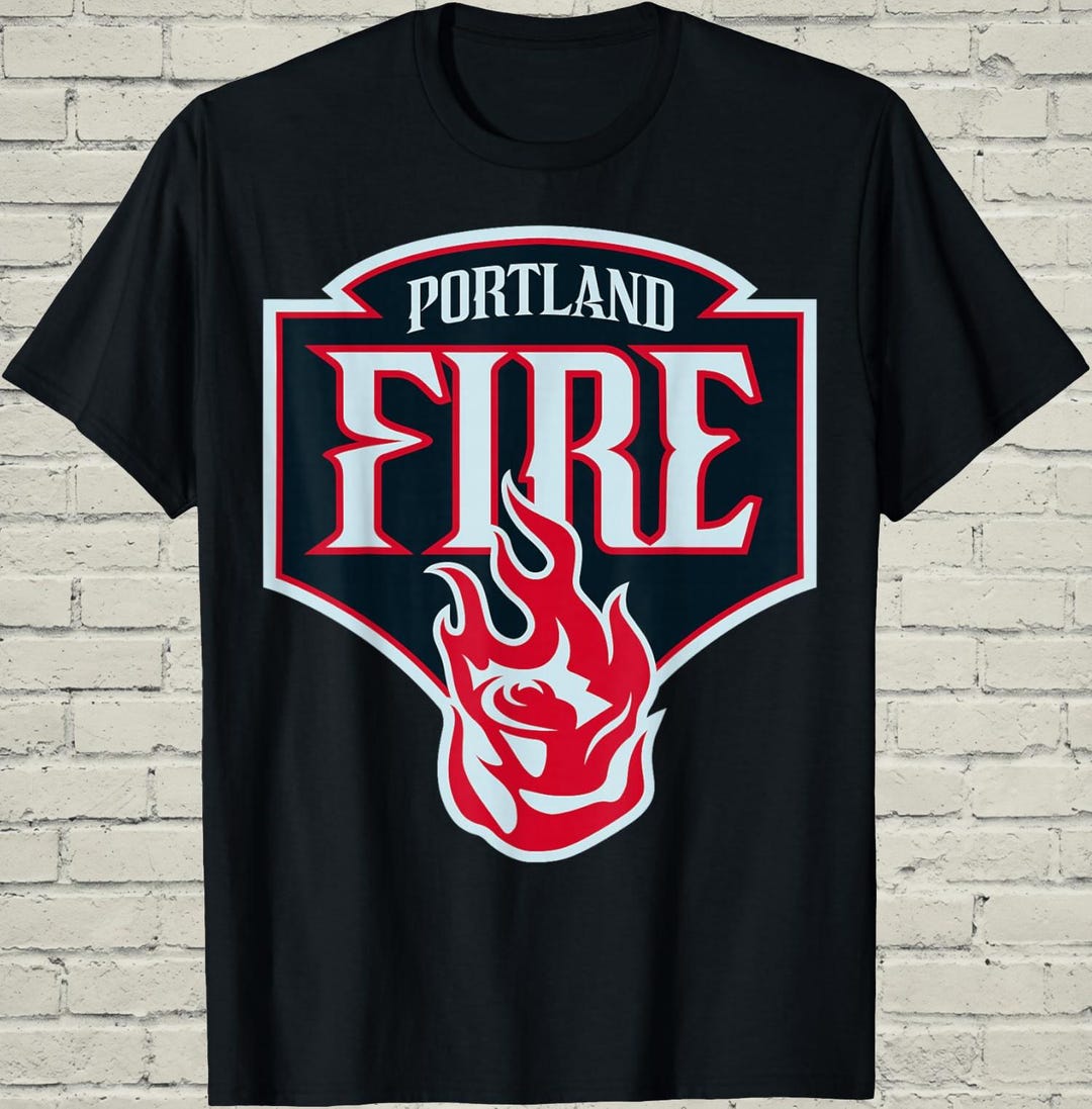 Portland Fire Shirt, Vintage Apparel, Retro Hoops Shield Top, Oregon ...