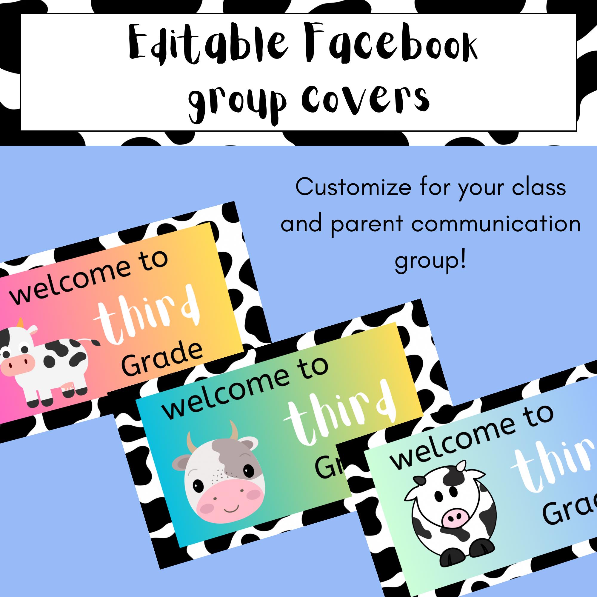 Colorful Cow Editable Classroom Decor and Organization: ABC Line ...