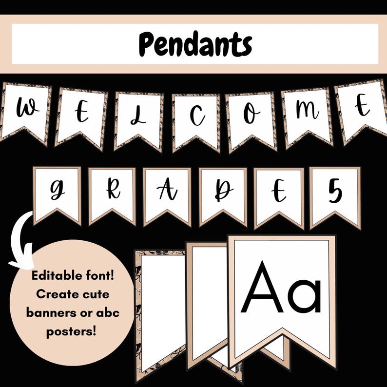 Neutral Bow Printable Coquette Classroom Decor: Folder Covers, Binder ...