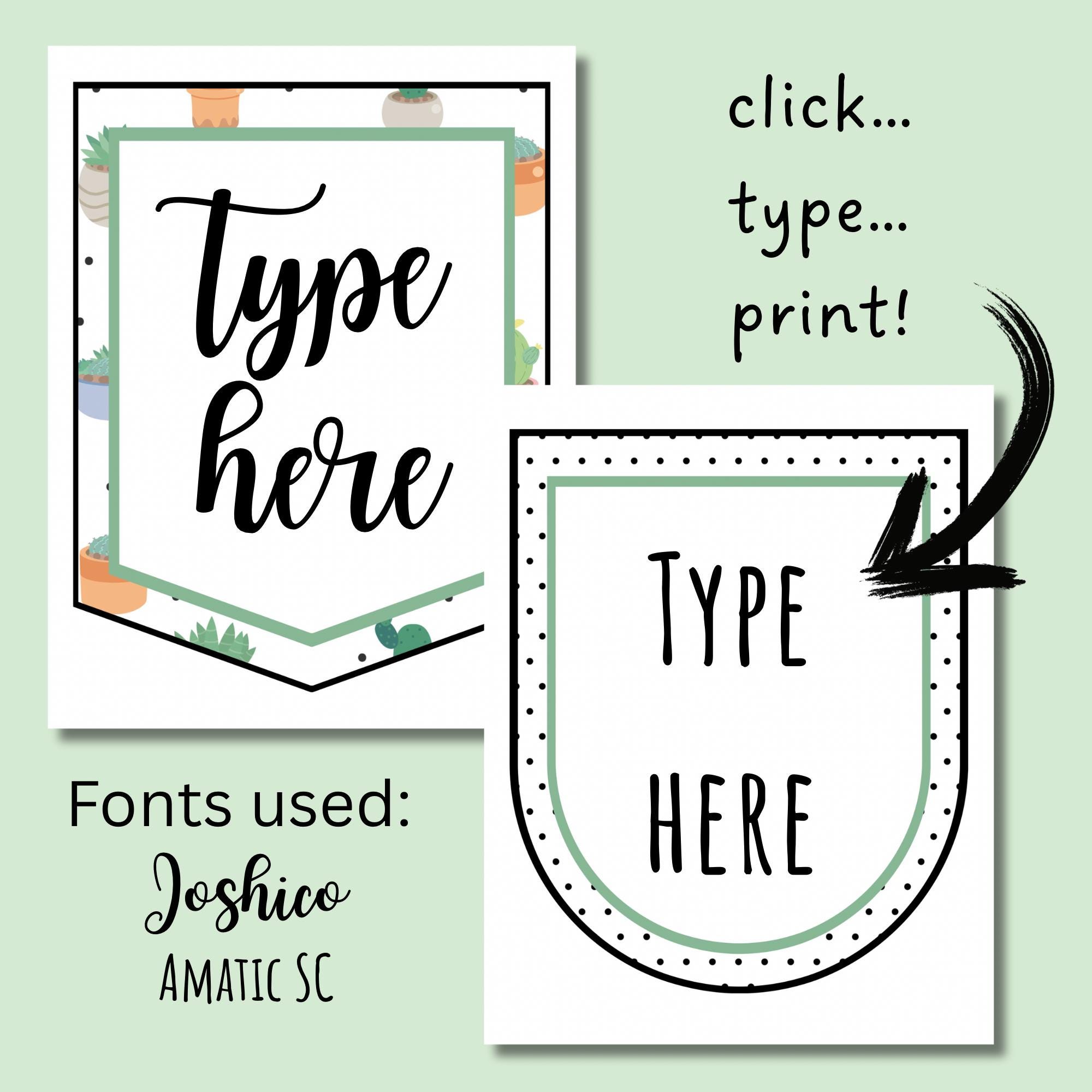 Pastel Plants Printable Classroom Decor: Folder Covers, Binder Spines ...