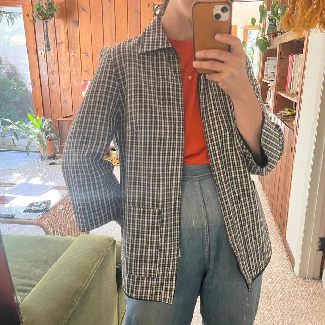 1940s/50s Reversible Houndstooth Sports Jacket - Etsy