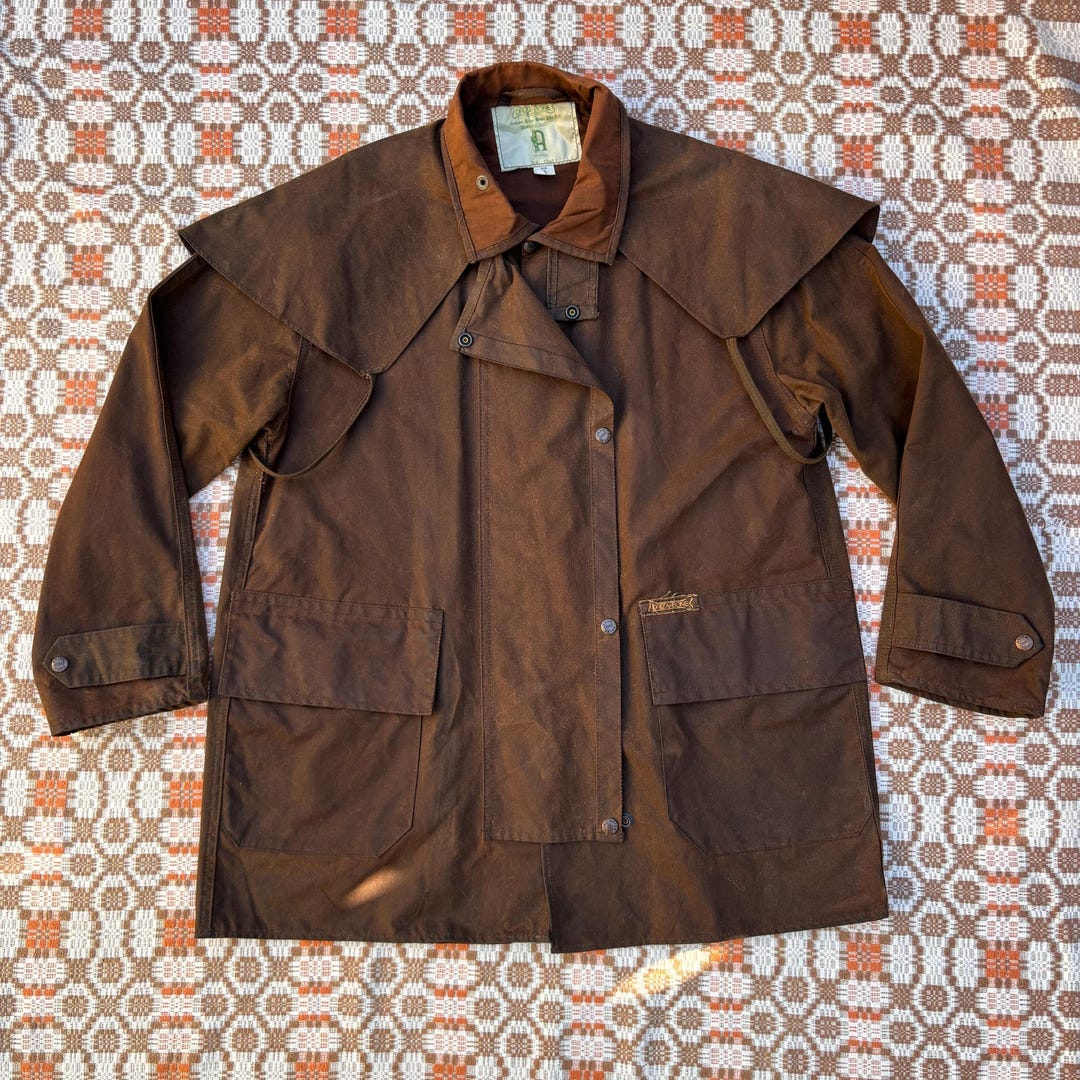 Vintage Australian Outback Oilskin 3/4 Jacket Driza-bone Medium - Etsy