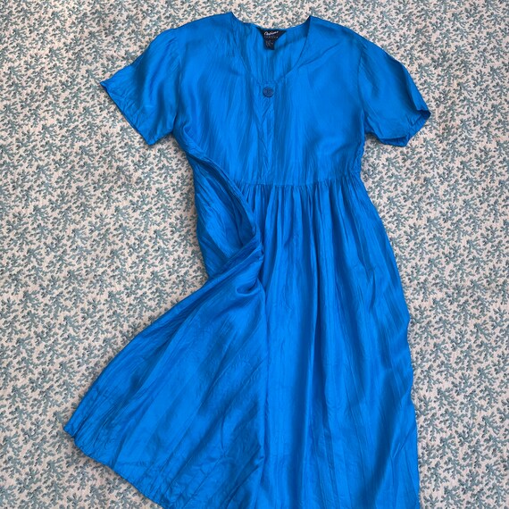 bright azure blue silk - Gem