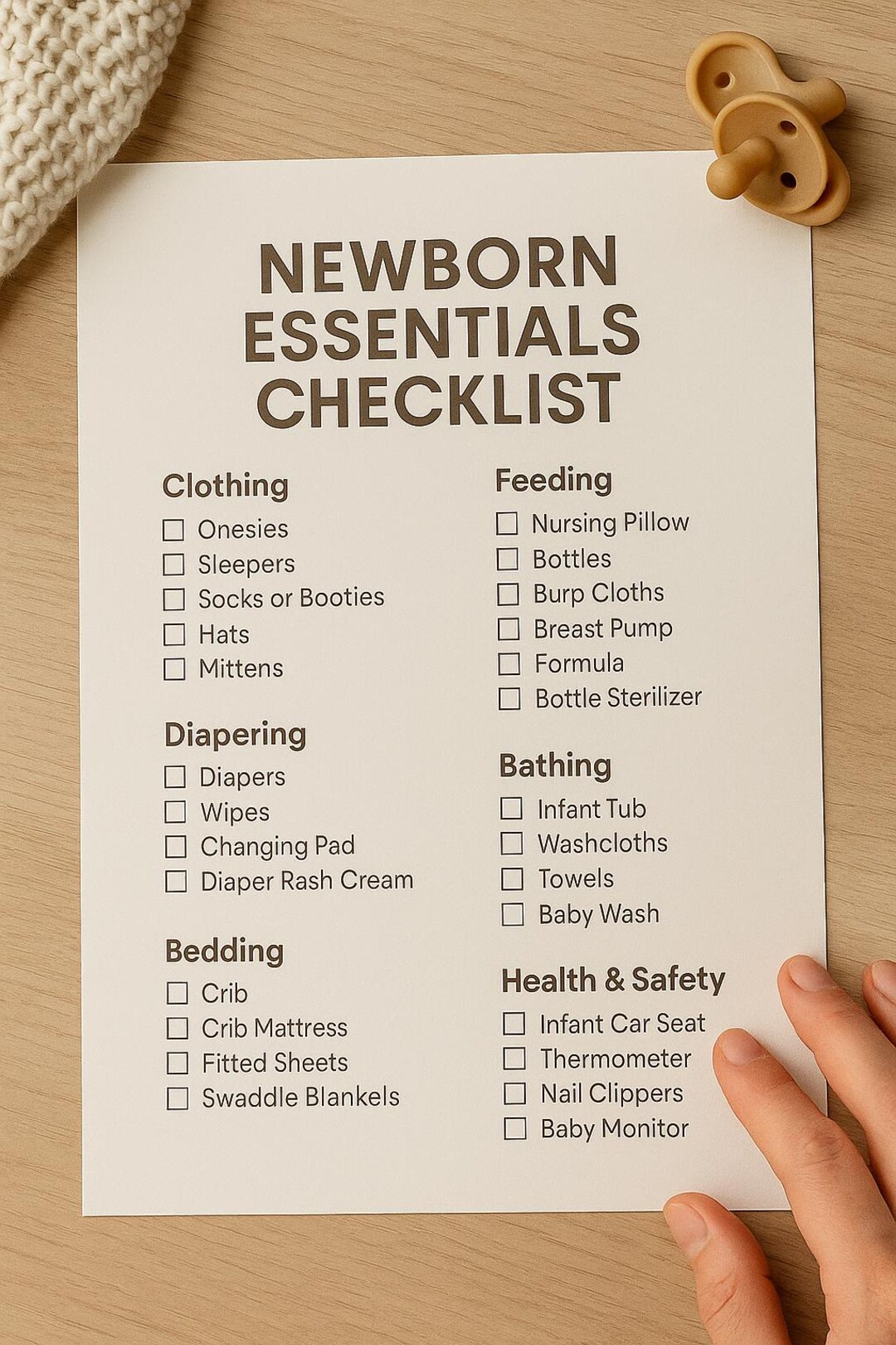 Newborn Baby Essentials Checklist First-time Mom Must Haves - Etsy