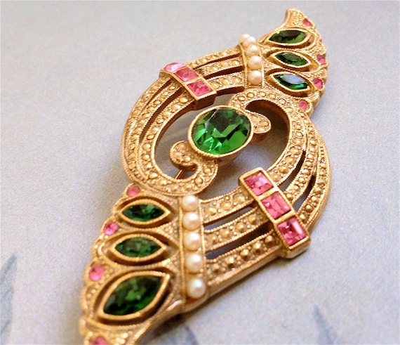 Vintage art deco brooch - Gem