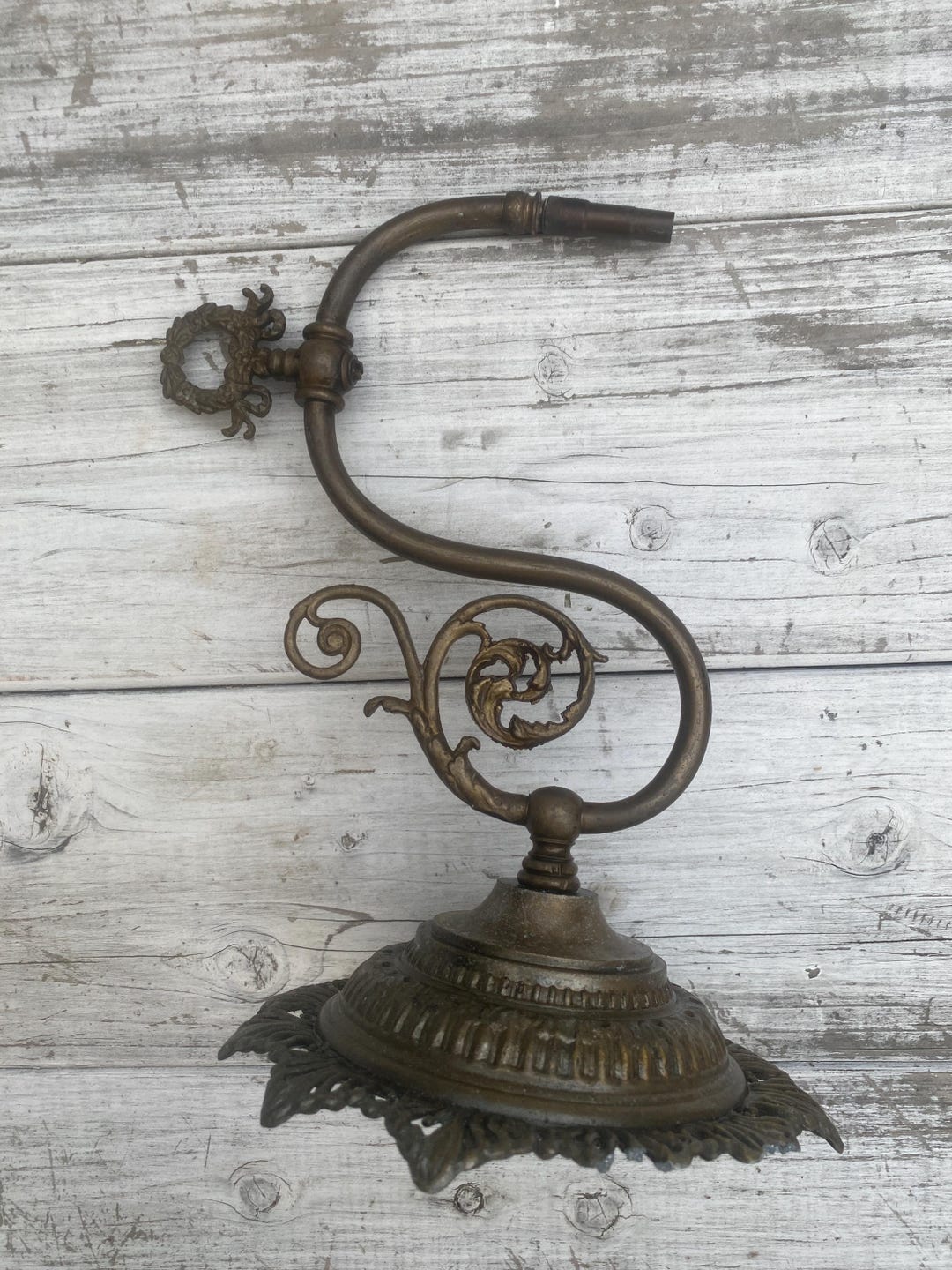 Antique Brass Victorian Scroll Gas Lamp Fixture - Etsy