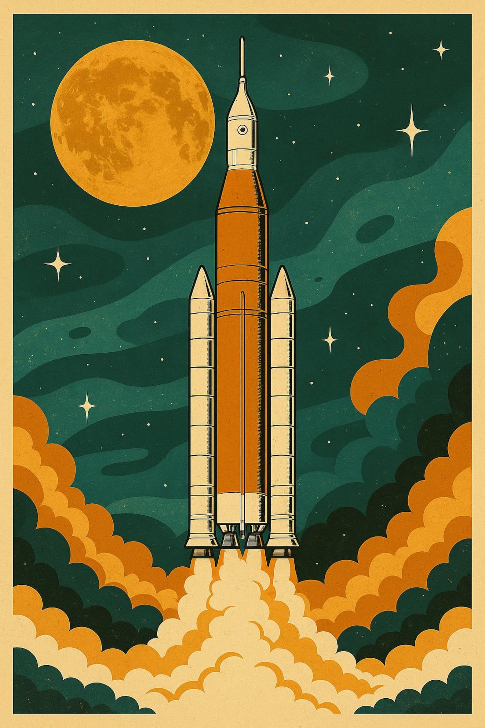 Blast off to the Moon – NASA Apollo SLS Space Launch Systems Rocket ...