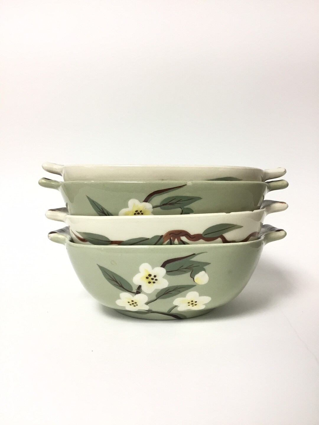 1940s Weil Ware Blossom Pattern Double Handled Bowl - Etsy
