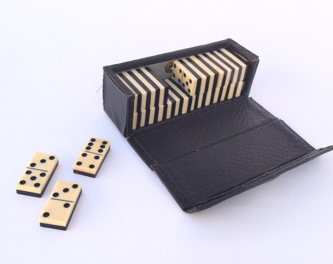 Miniature Dominoes in Traveling Case: Set of 28 - Etsy