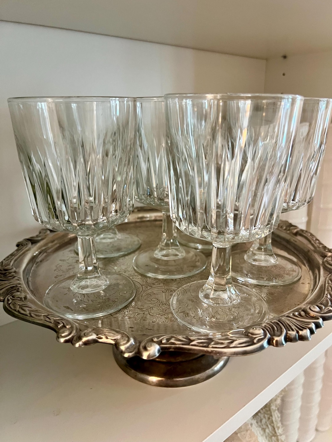 Vintage Fluted Crystal Goblets - Libbey Duratuff Style - Set of 6 - Etsy