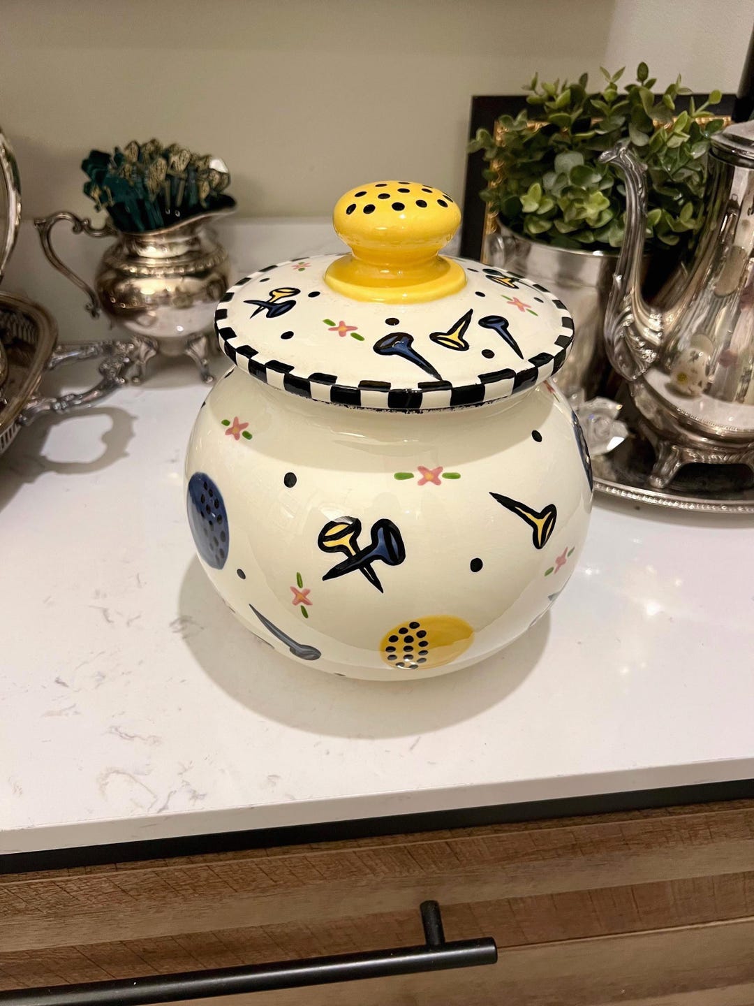 Vintage Bette Abrams 1998/1999 Ceramic Cookie Jar "diamond in the Rough ...