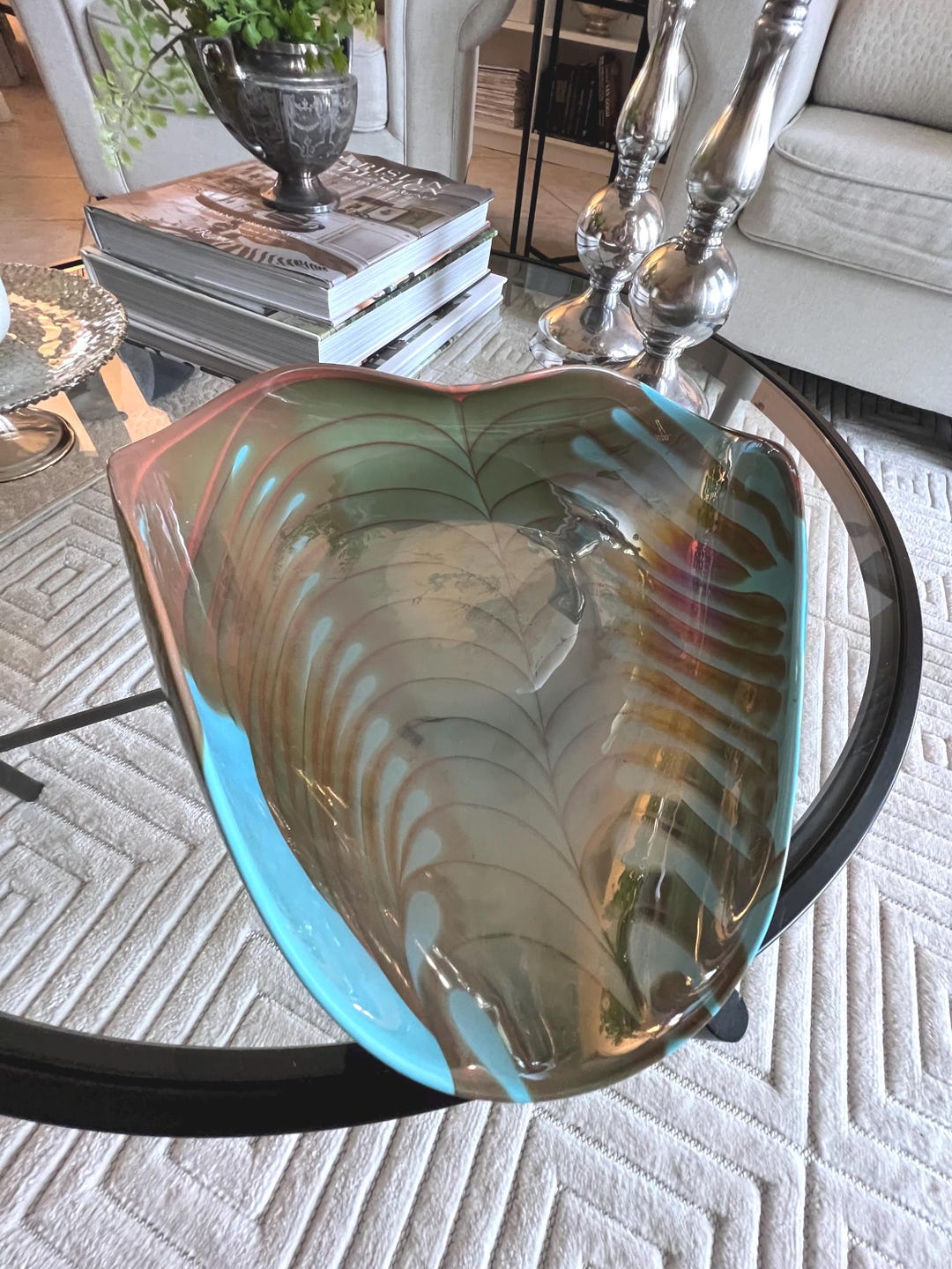 MURANO GLASS BOWL Mid-century Modern Design Italian Craftsmanship - Etsy