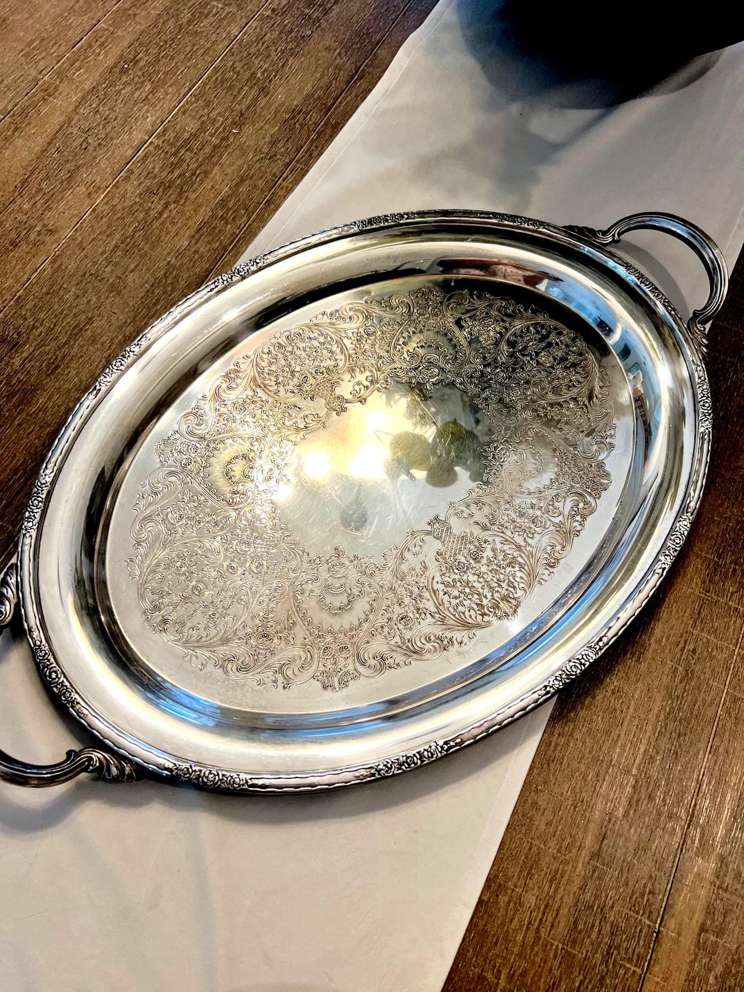 Vintage Camille Silverplate Oval Serving Tray - International Silver Co ...