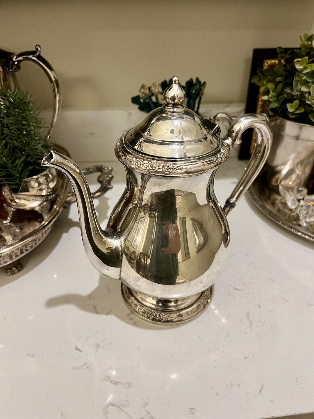 Vintage International Silver Company Camille Silverplate Teapot - Etsy