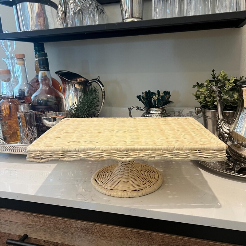 Wicker Cake Stand - Etsy