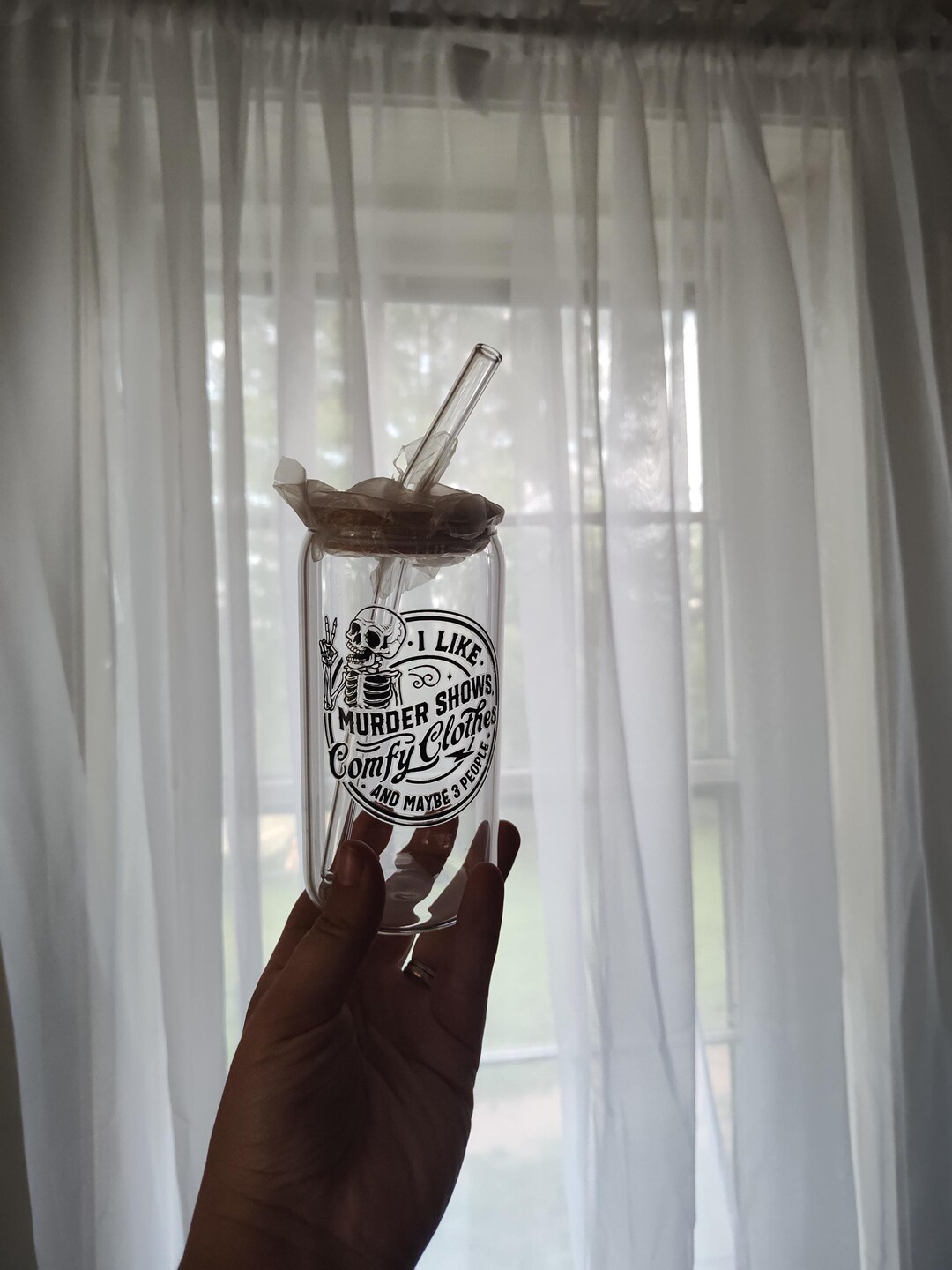 Acrylic Design Labeled Glass Cup - Etsy