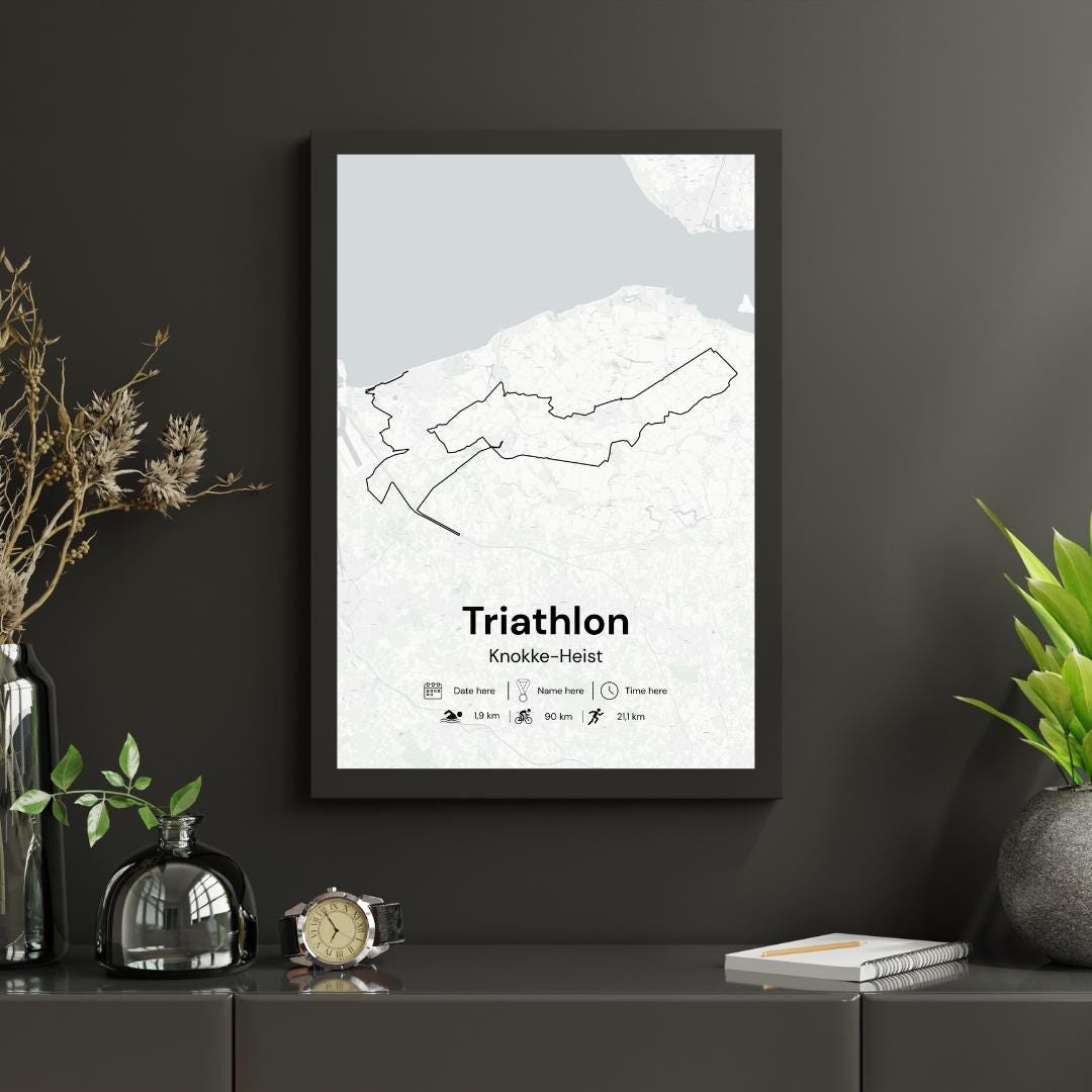 Personalized Triathlon Poster | Race Knokke-heist | Marathon ...