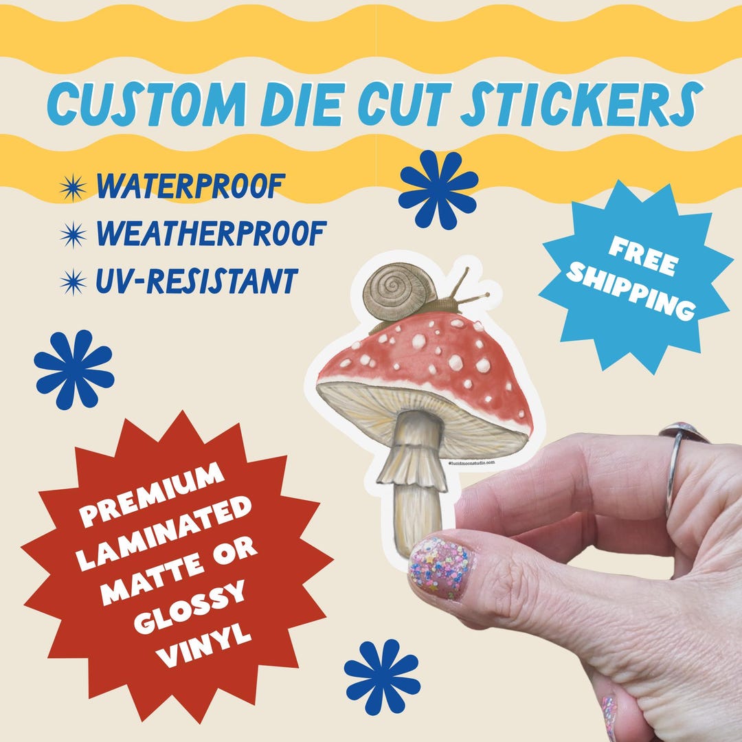 Custom Stickers | Waterproof Vinyl Die Cut, Business Logo, Matte ...