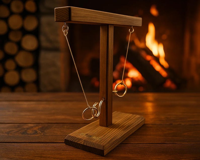 Personalized Ring Toss Game With Shot Holder - Wooden Bar Drinking Game ...