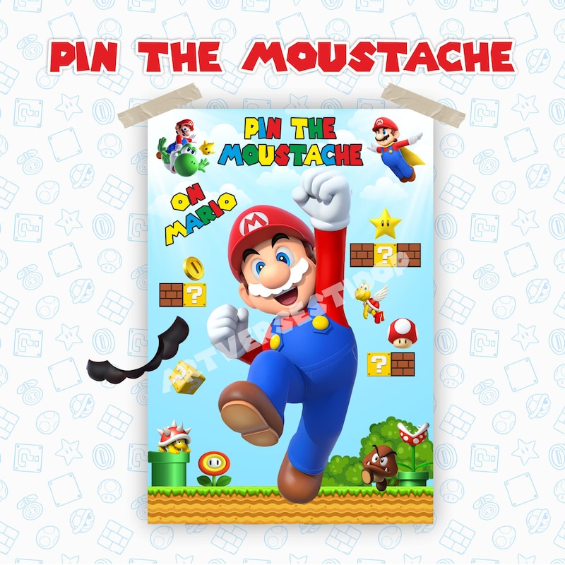 Mario Mustache - Etsy