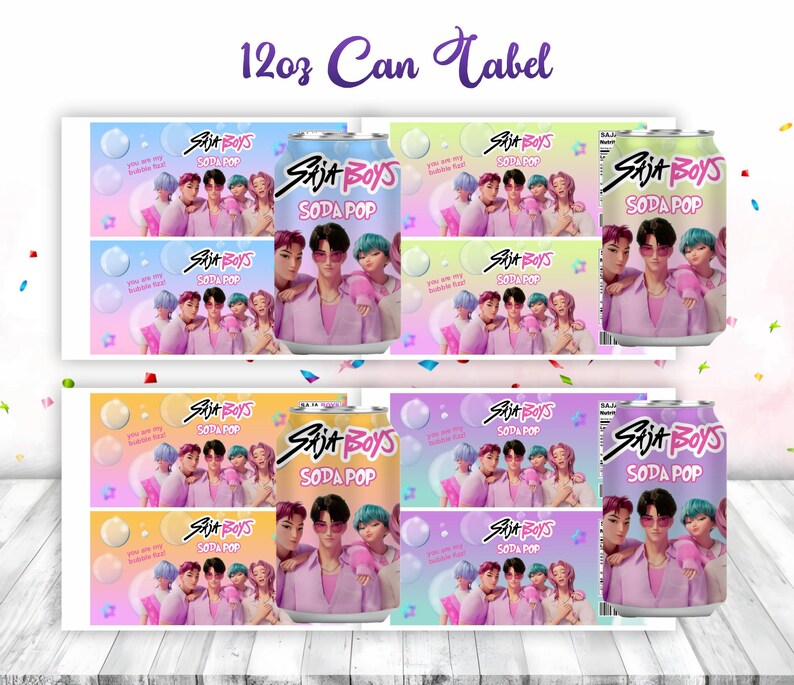 Saja Boys Soda Pop Kpop Demon Hunter Party Favor Anime Theme Birthday ...